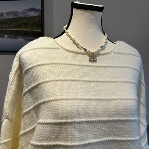 Sweaters | Size Sm Real Fur Light Creamy Color Sweater | Poshmark